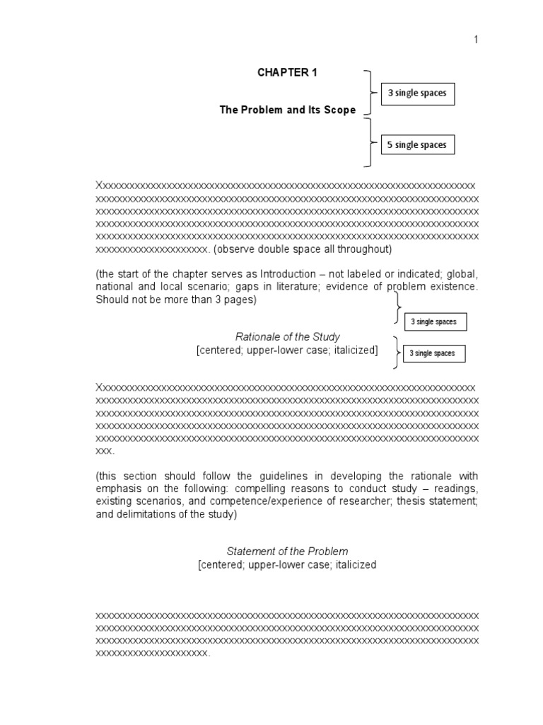 Rationale of The Study: 3 Single Spaces | PDF | Theory | Paragraph
