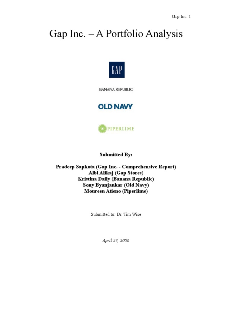 Gap Inc. Overview and Core Values | PDF