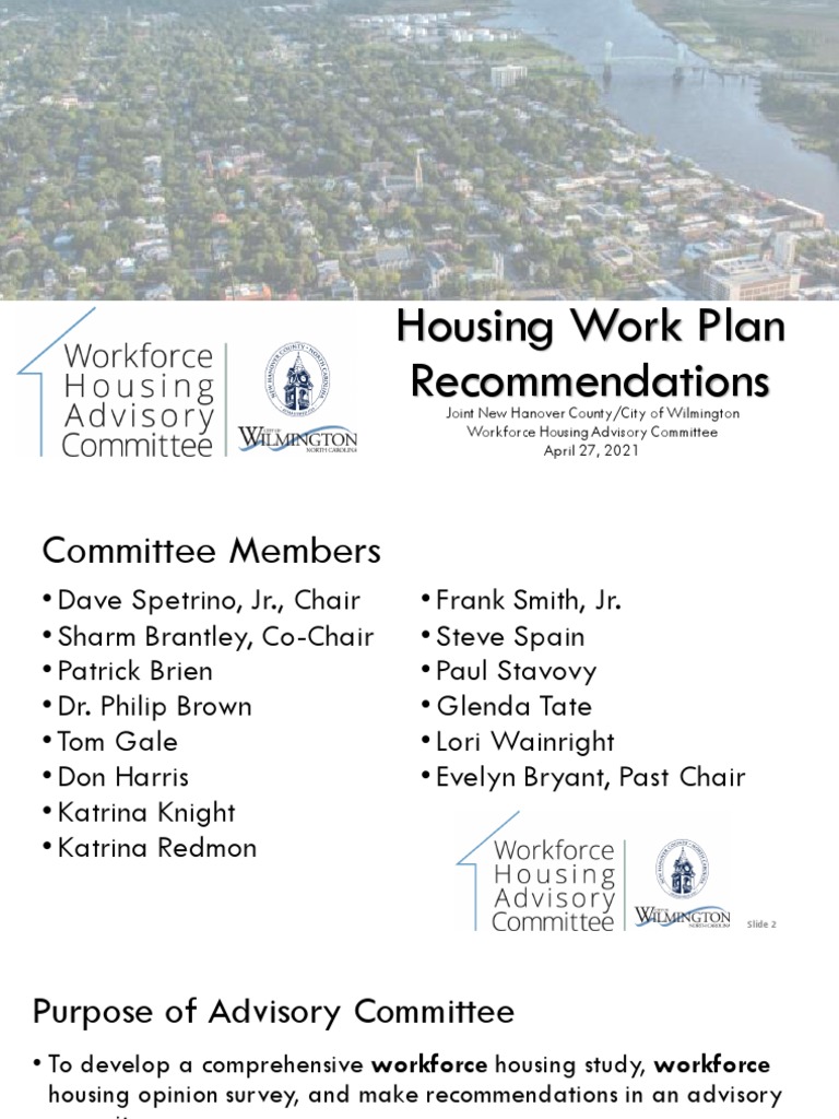 WHAC Housing Work Plan | PDF | Affordable Housing | Taxes