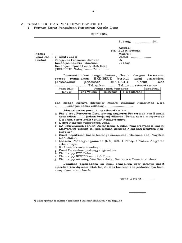 Format BKK-BKUD 2021 | PDF