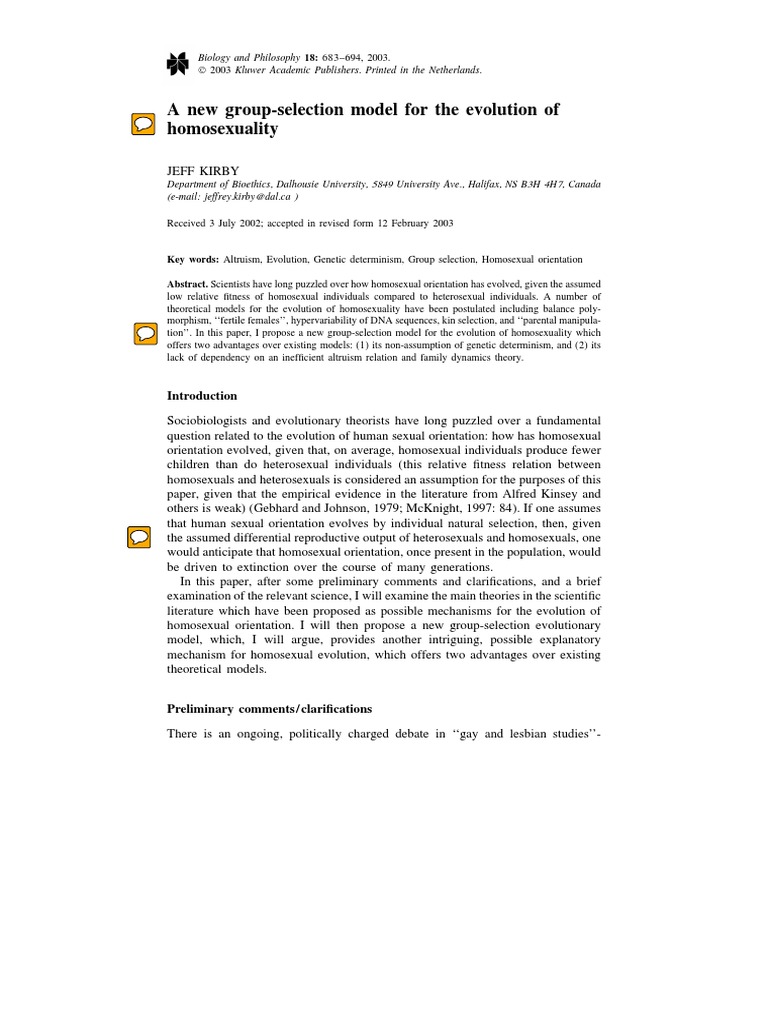 A New Group-Selection Model For The Evolution of | PDF | Zygosity ...