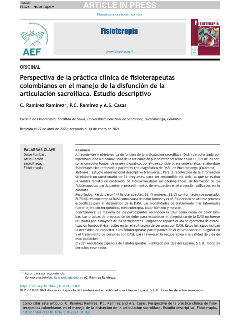 2021 Dasi | Descargar gratis PDF | Cuestionario | Terapia física