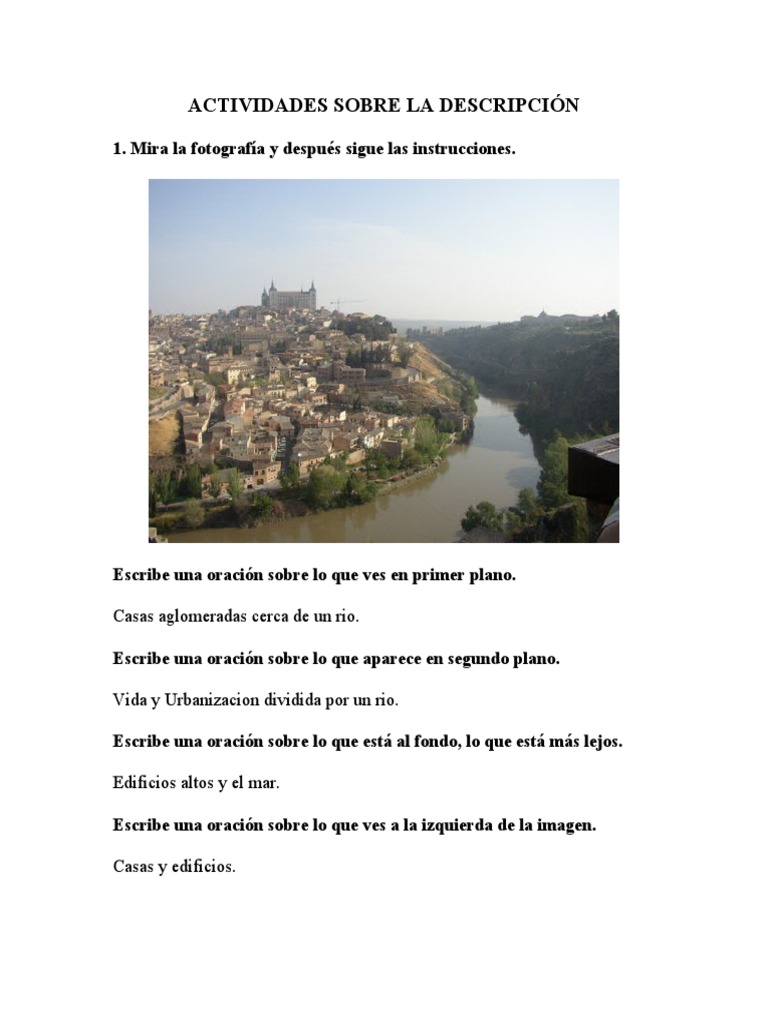 Actividades Sobre La Descripción | PDF