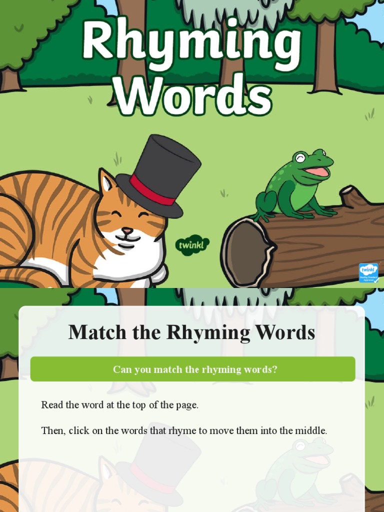 T L 527505 Phase 2 Rhyming Words Powerpoint English - Ver - 4 | PDF ...