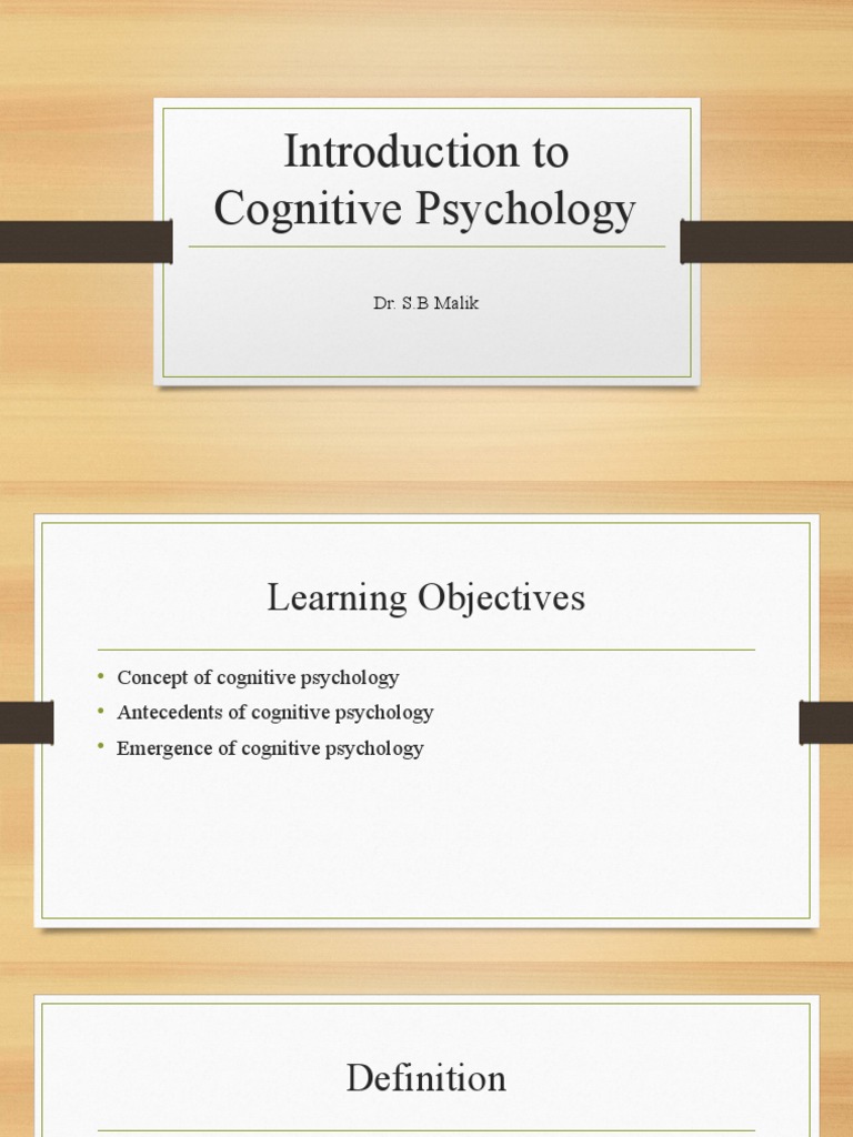 Introduction To Cognitive Psychology | Download Free PDF | Cognitive ...