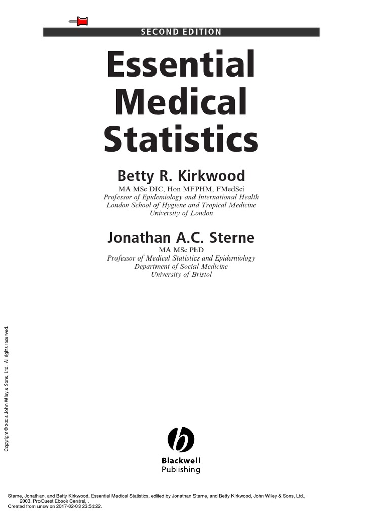 Essential Medical Statistics: Betty R. Kirkwood | PDF | Human Rights ...