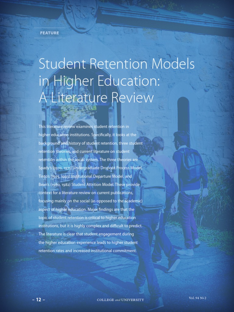 Student Retention Models in Higher Education: A Literature Review | PDF ...
