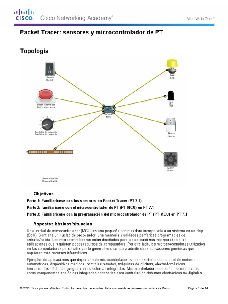 2.3.1.2 Packet Tracer - Sensors and The PT Microcontroller | Descargar ...