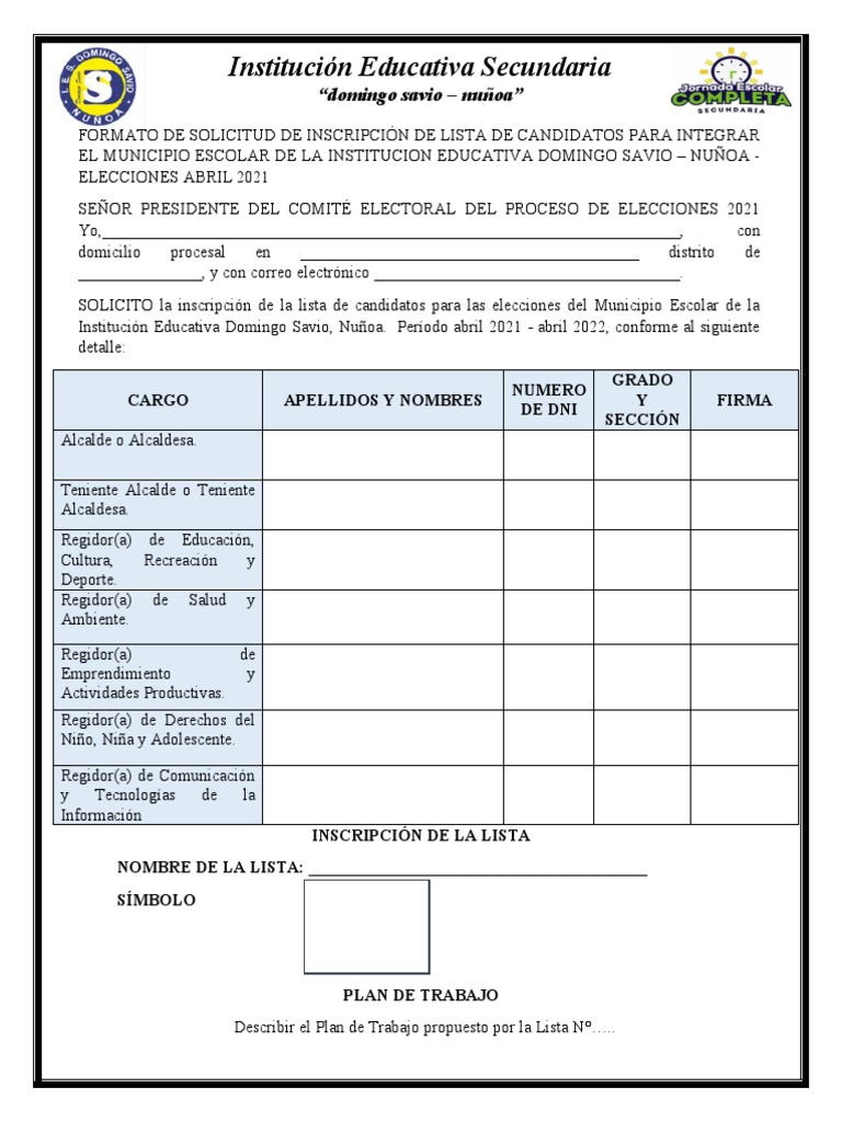 Formato de Inscripcion | PDF