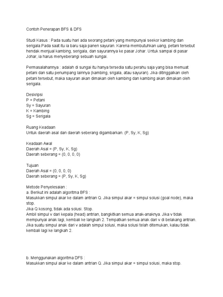 Contoh Penerapan BFS dan DFS | PDF