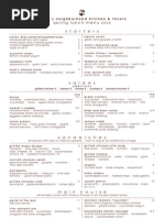 Somerset Diner Menu Overview | PDF | Distilled Drinks | Alcoholic Drinks