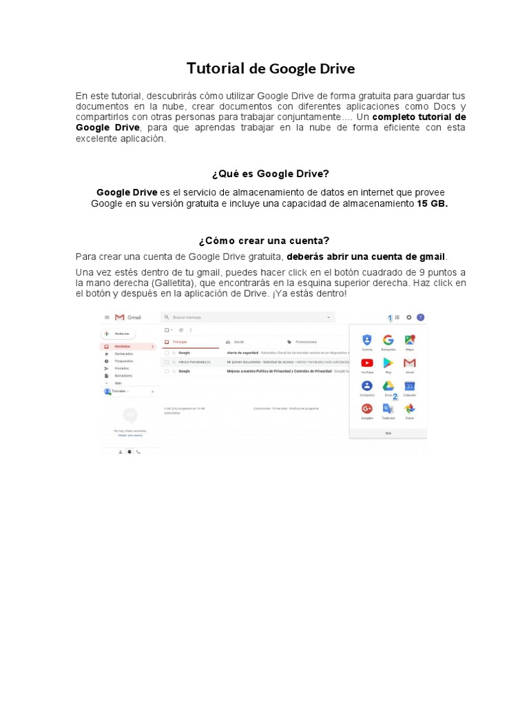 Tutorial de Google Drive | PDF | Edad de información | Software