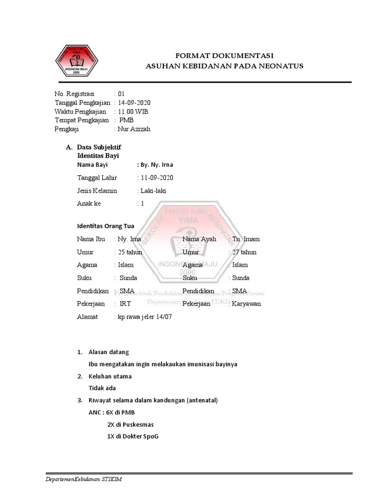 Formst Neonatus | PDF