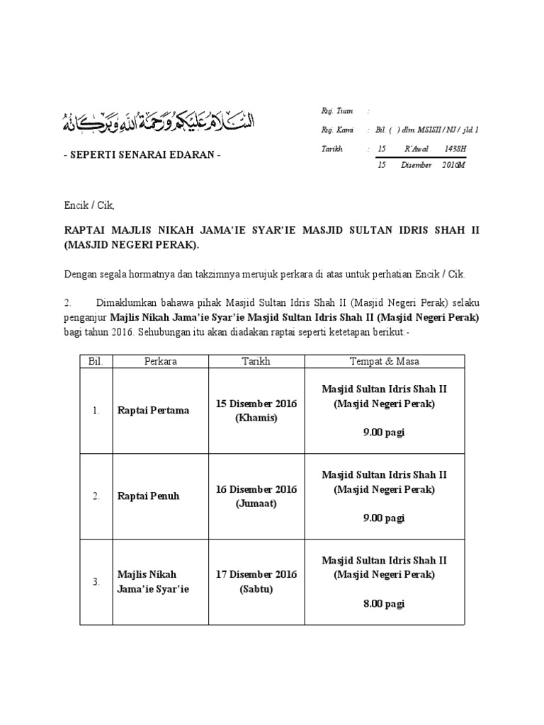 Surat Pelepasan Untuk Raptai 1 | PDF