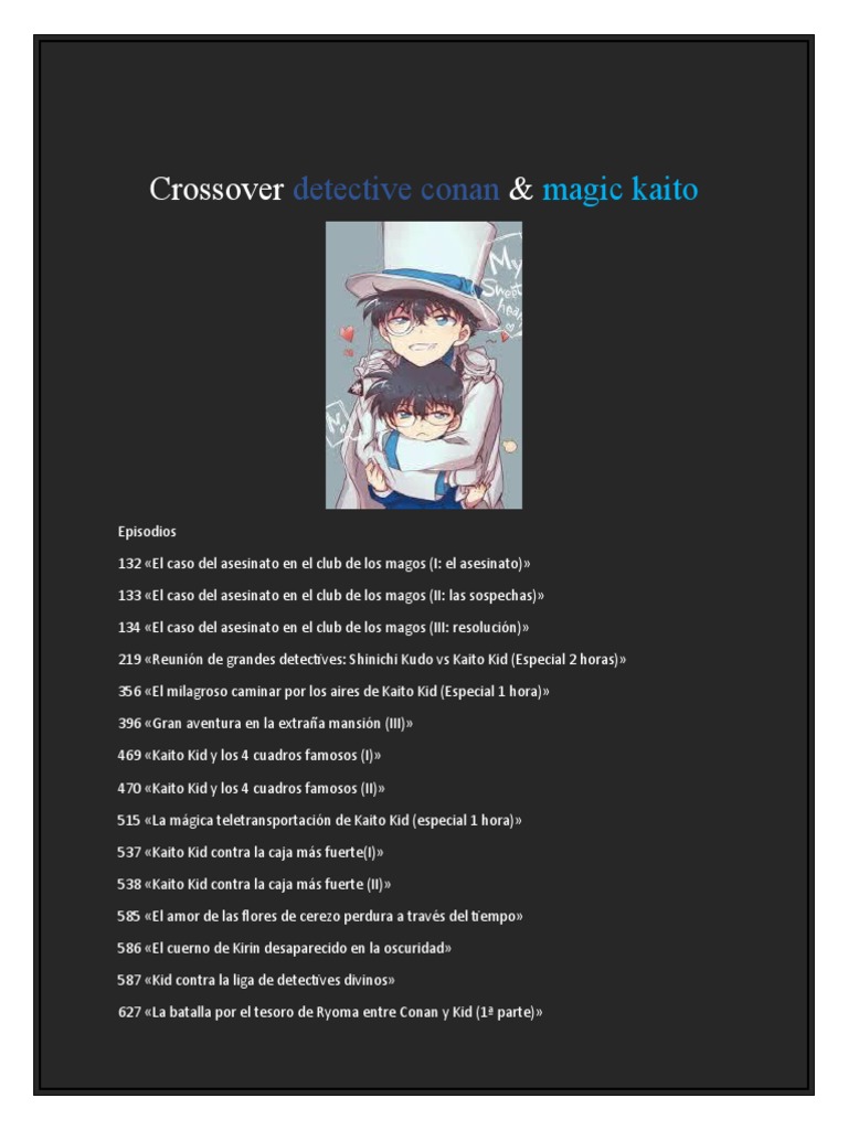 Crossover Detective Conan & Magic Kaito | PDF
