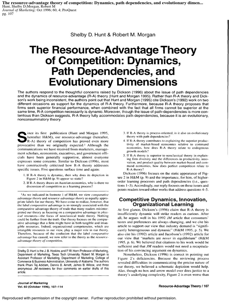 The Resource Advantage | PDF | Career & Growth