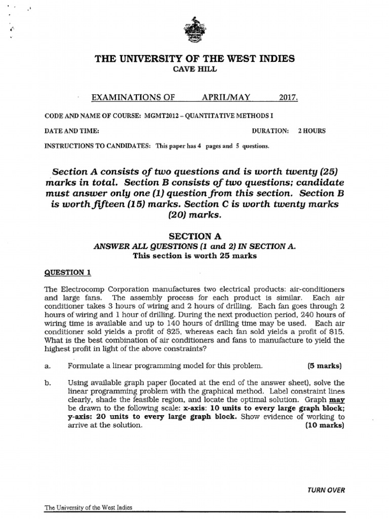 MGMT2012 Past Paper | PDF