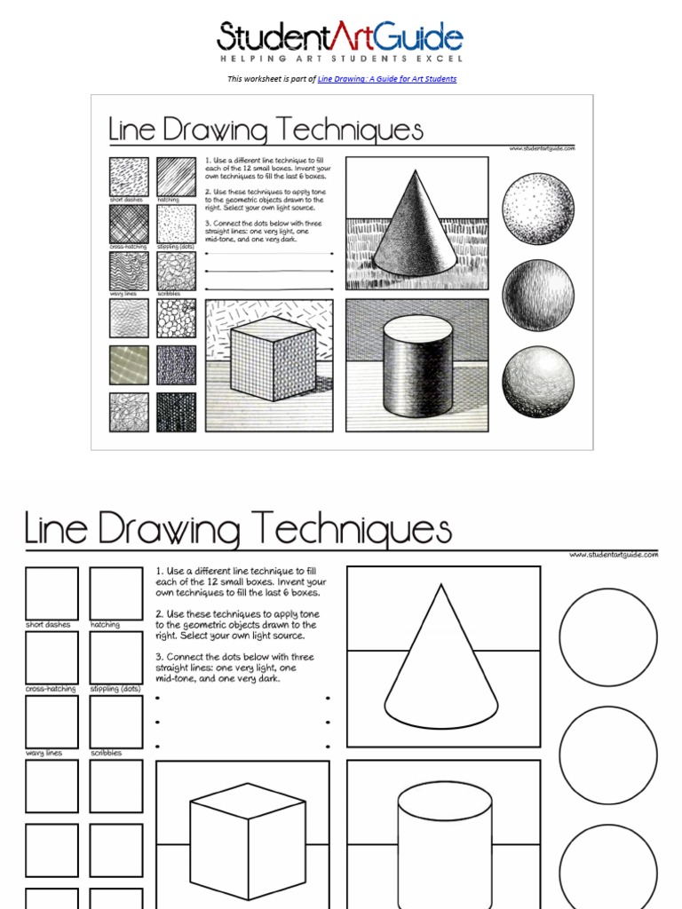 This Worksheet Is Part Of: Line Drawing: A Guide For Art Students | PDF