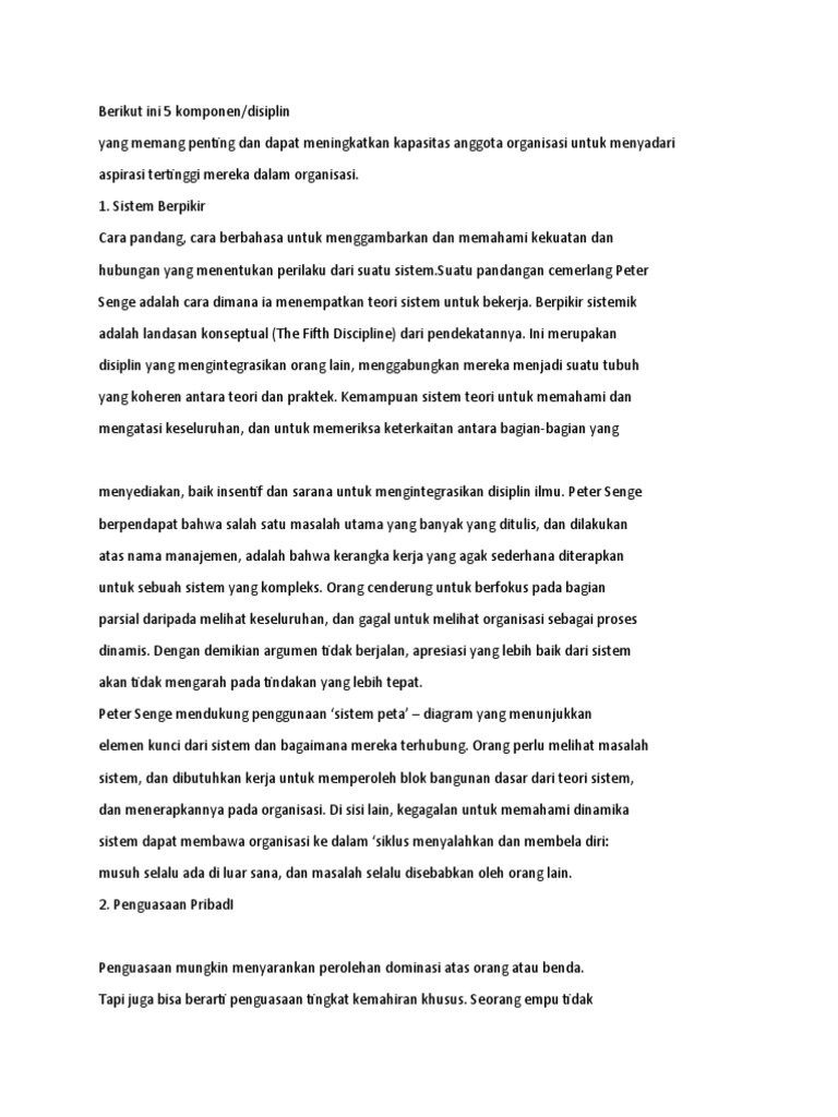 Buku Peter Senge | PDF