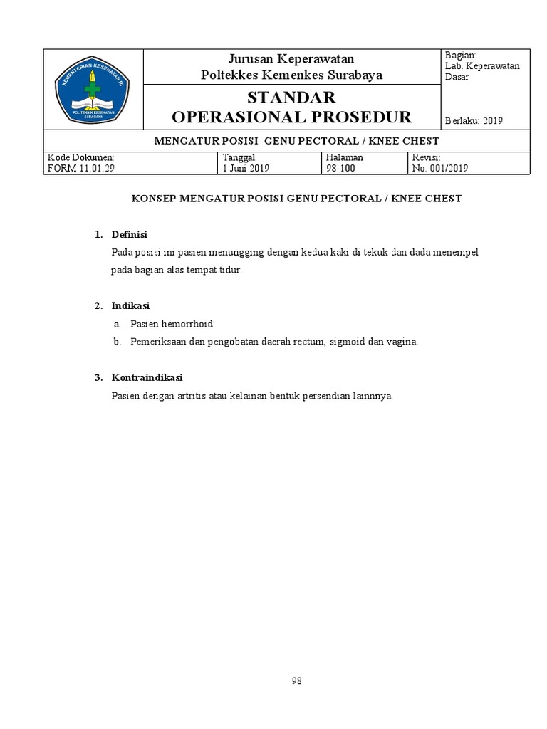 Keterampilan Mengatur Posisi Genu Pectoral | PDF
