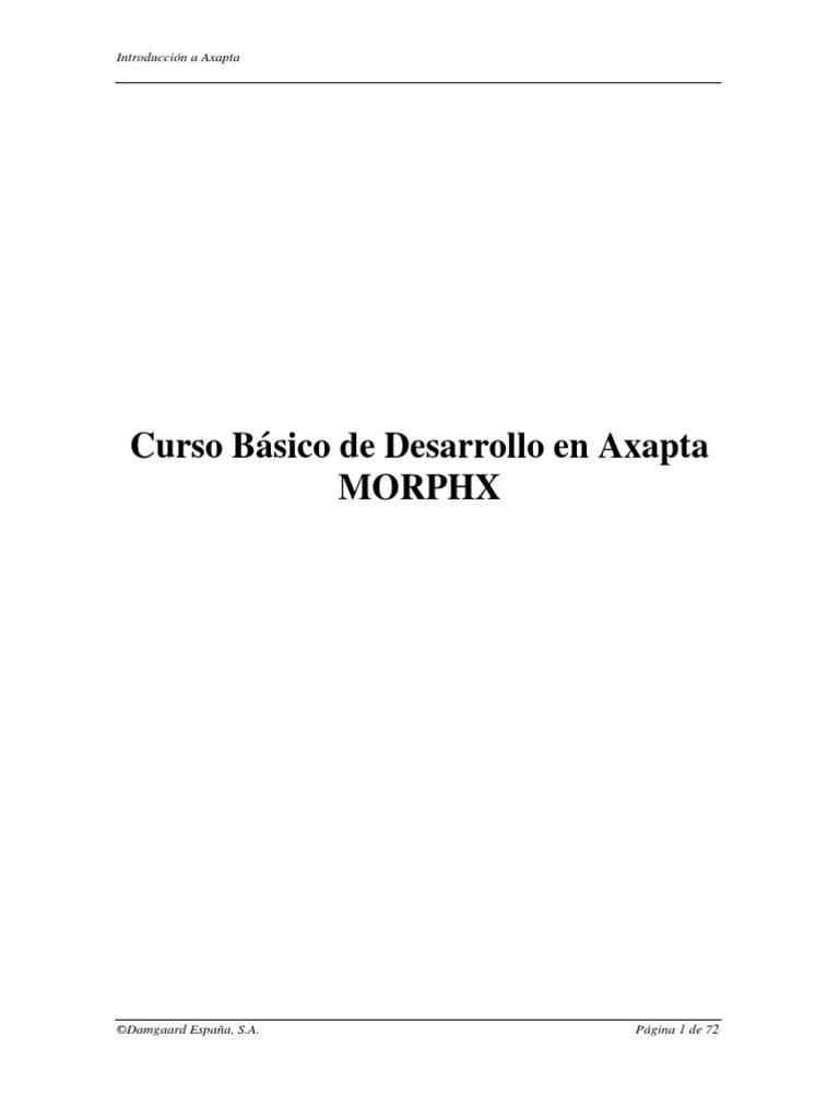 Manual Curso MorphX | PDF | Objeto (informática) | Bases de datos