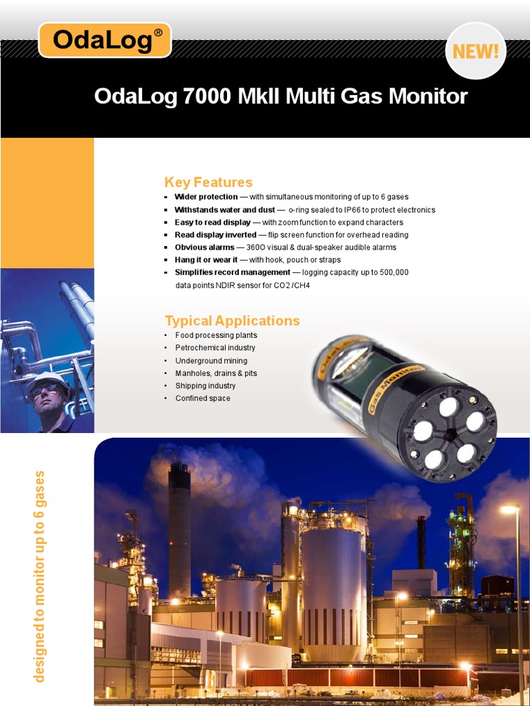 Odalog 7000 Mkii Multi Gas Monitor: Key Features | PDF | Methane ...