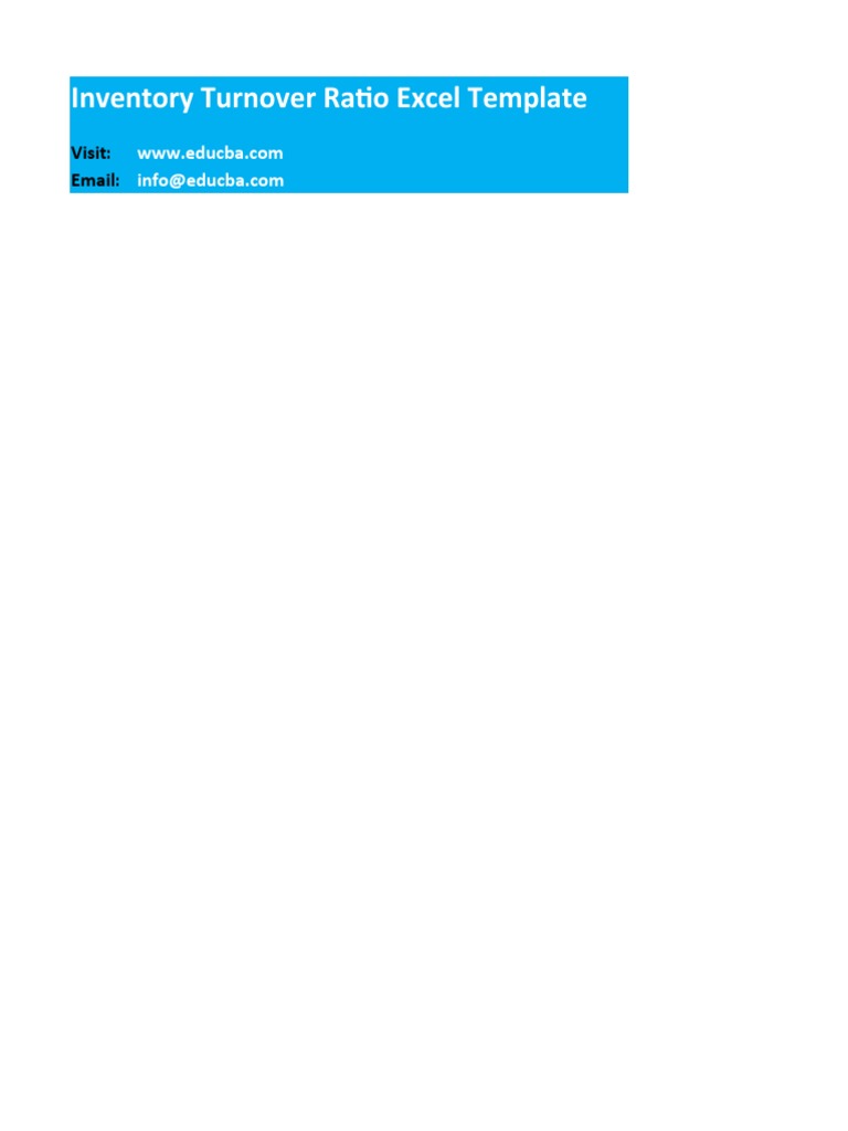 Inventory Turnover Ratio Calculation Guide | PDF