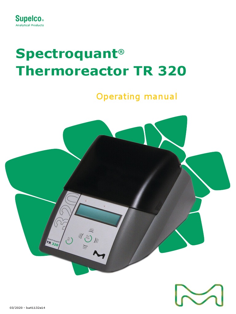 Spectroquant Thermoreactor TR 320: Operating Manual | PDF | Fuse ...