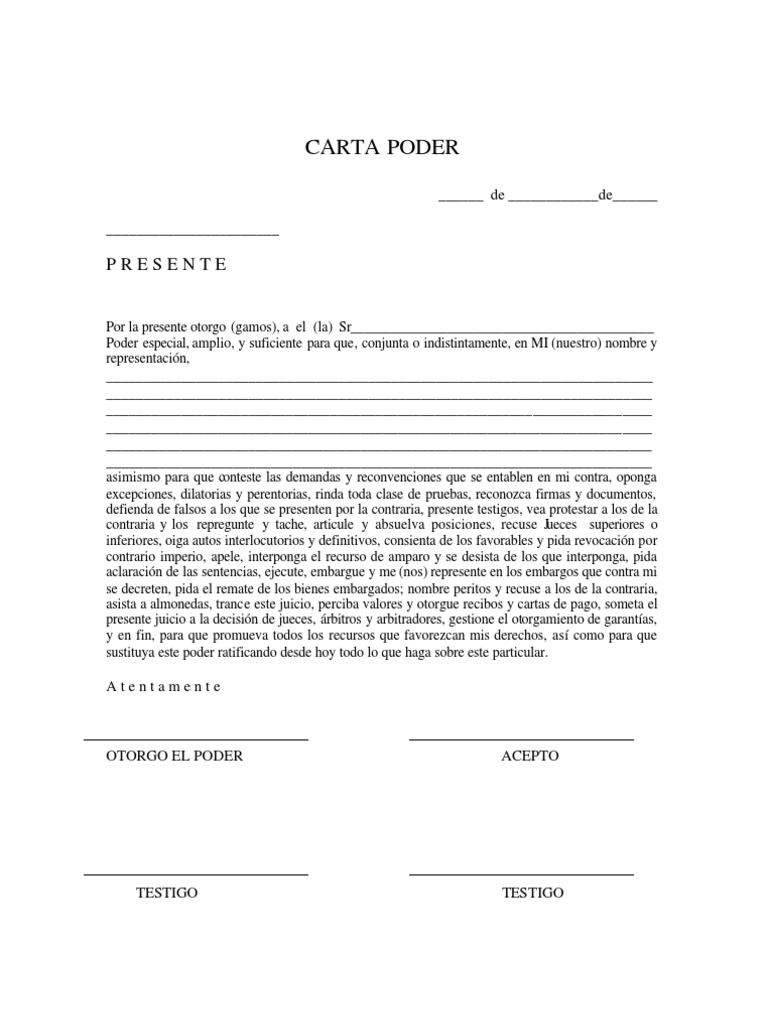 CARTA PODER