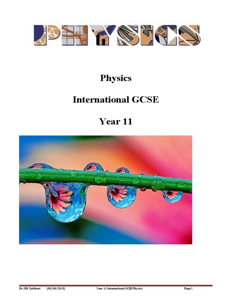 International GCSE Physics: Forces and Motion | PDF | Refraction | Force