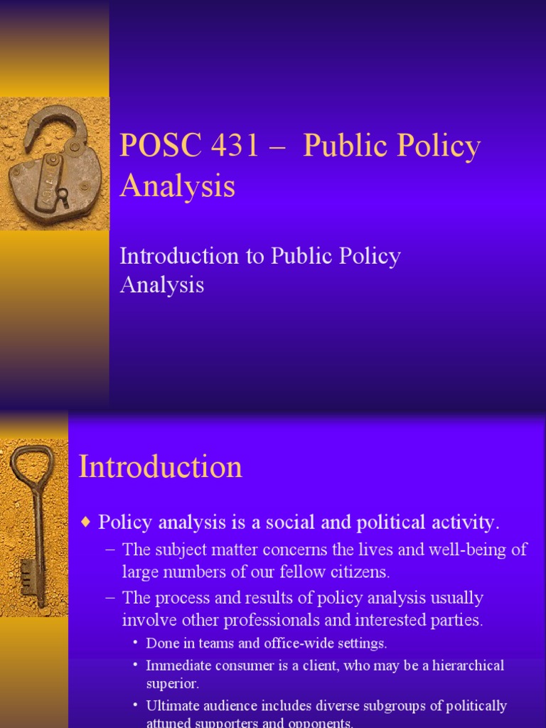 Introduction To Public Policy Analysis | PDF | Policy Analysis | Policy
