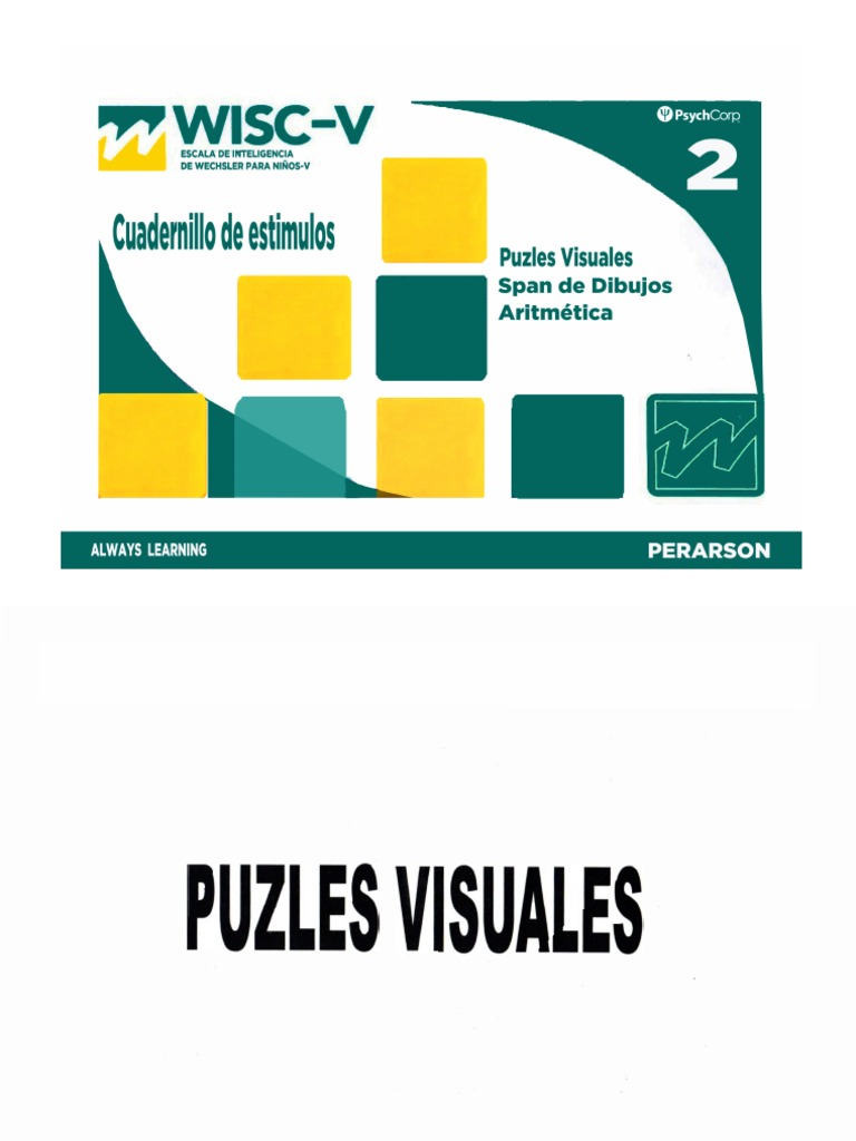 Cuadernillo de Estímulos WISC-V 2 | PDF