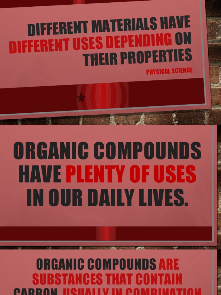 Different Materials Have Different Uses Depending On Their | PDF ...