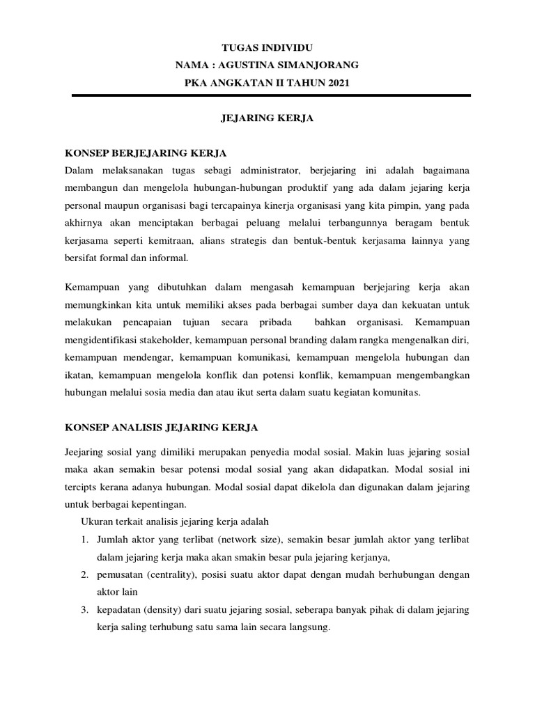 Jejaring Kerja | PDF
