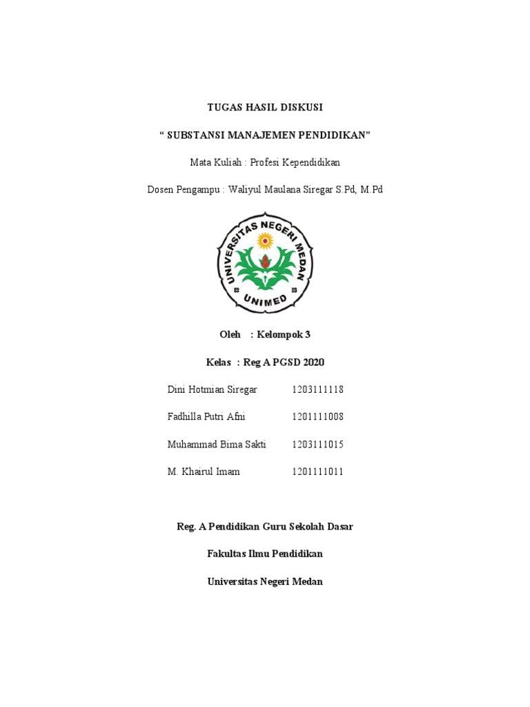 Diskusi Substansi Manajemen Pendidikan | PDF