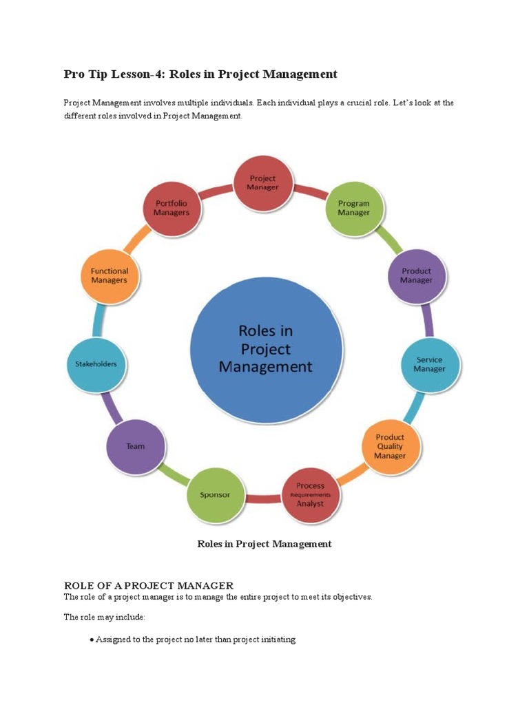 Roles in Project Management | PDF | Project Management | Brainstorming