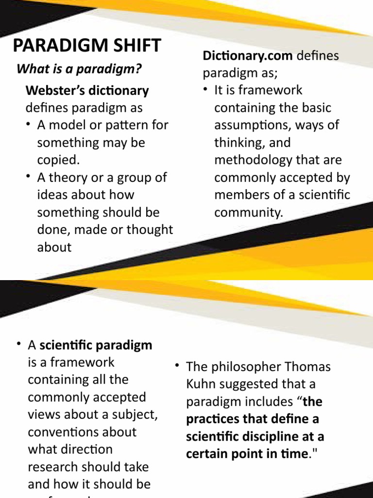 Paradigm Shift Examples