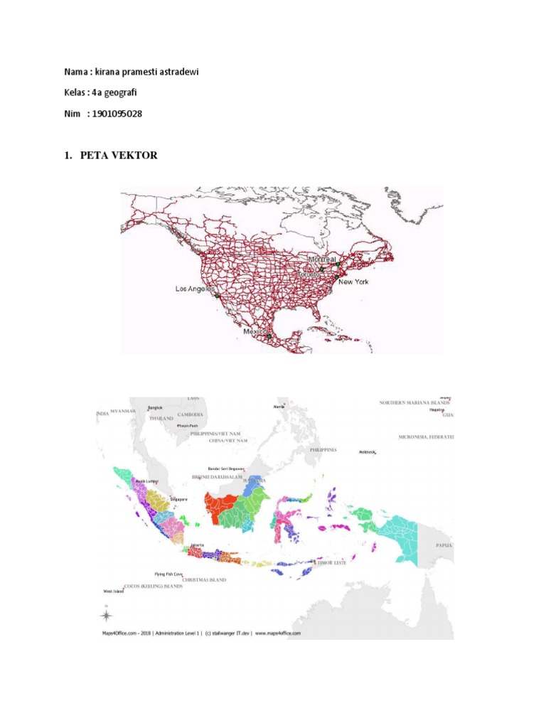 Kirana Pramesti Astradewi - 4A - PETA RASTER Dan VEKTOR | PDF