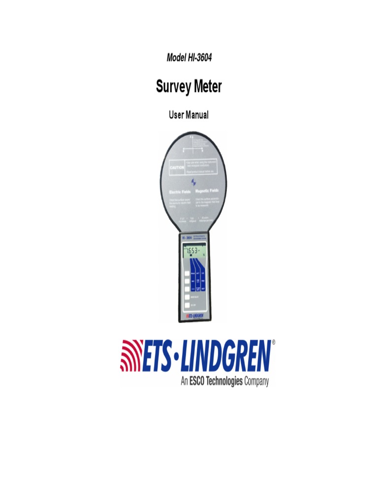 Survey Meter: Model HI-3604 | PDF | Magnetic Field | Inductor