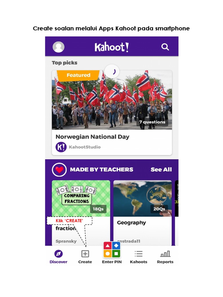 Tutorial Kahoot Create Soalan | PDF