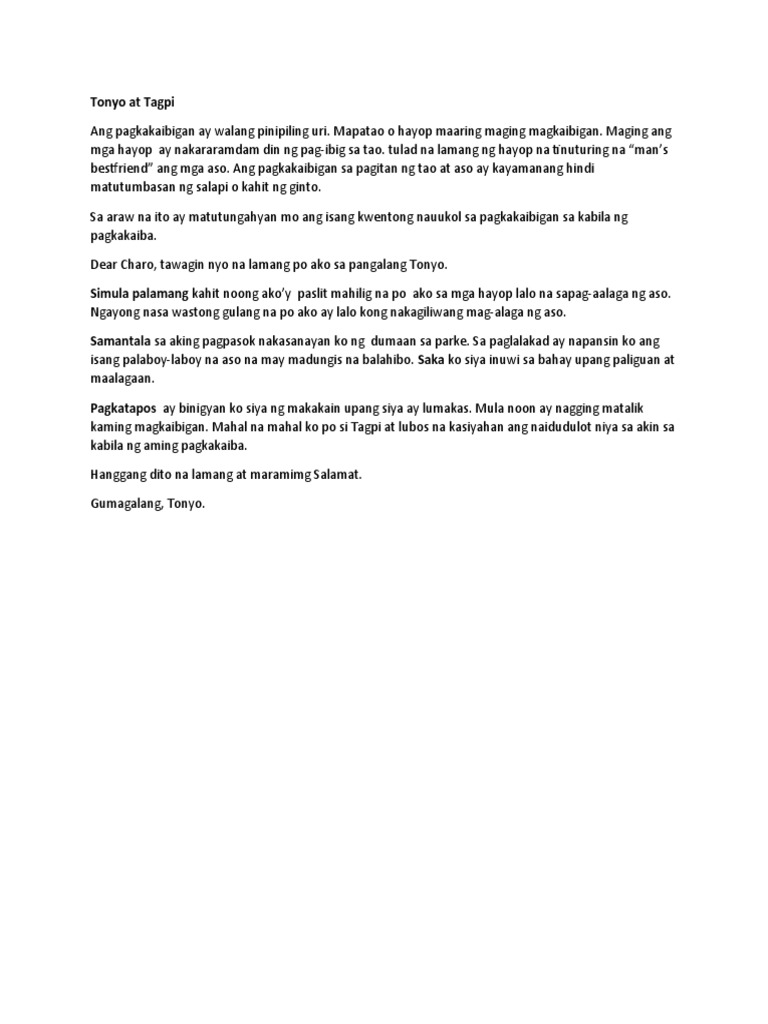 Tonyo at Tagpi | PDF