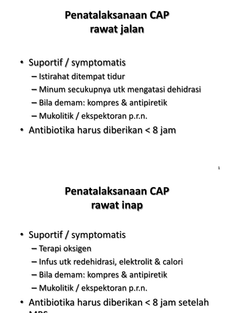 Penatalaksanaan CAP | PDF | Pneumonia | Medicine