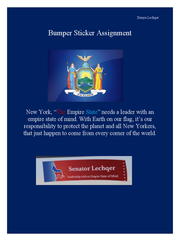 Bumper Sticker Assignment | PDF