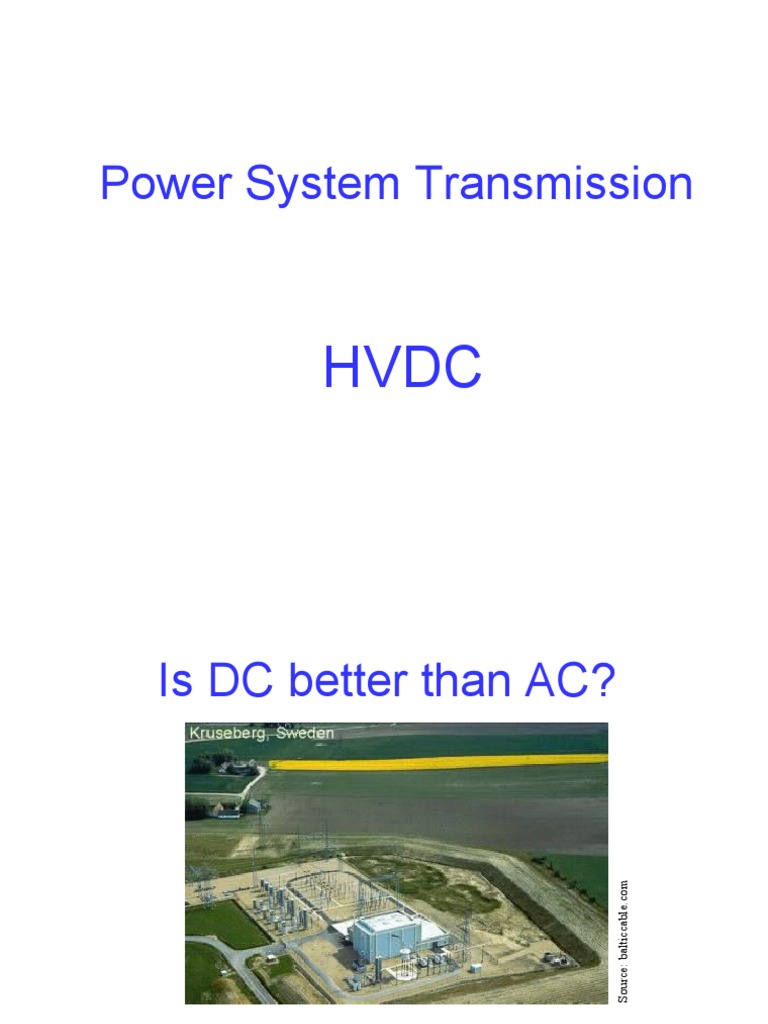 Overview of HVDC Power Transmission | PDF | High Voltage Direct Current ...