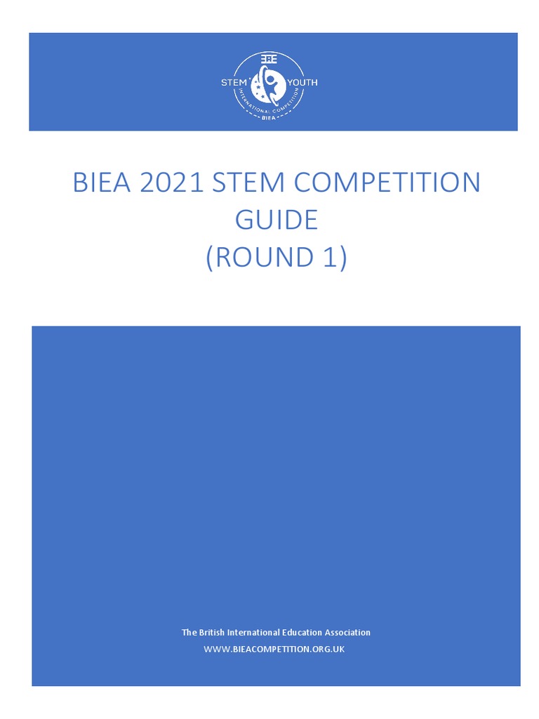 BIEA 2021 STEM Competition First Round Guideline | PDF | Packaging And ...