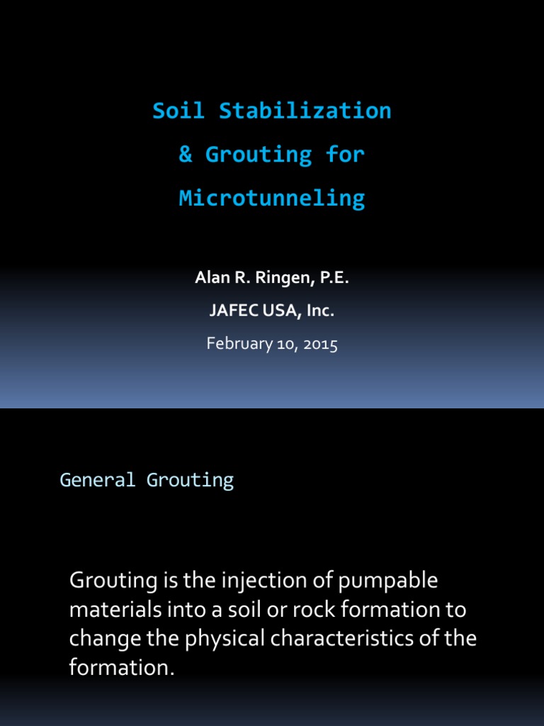 Grouting | PDF | Specification (Technical Standard) | Soil