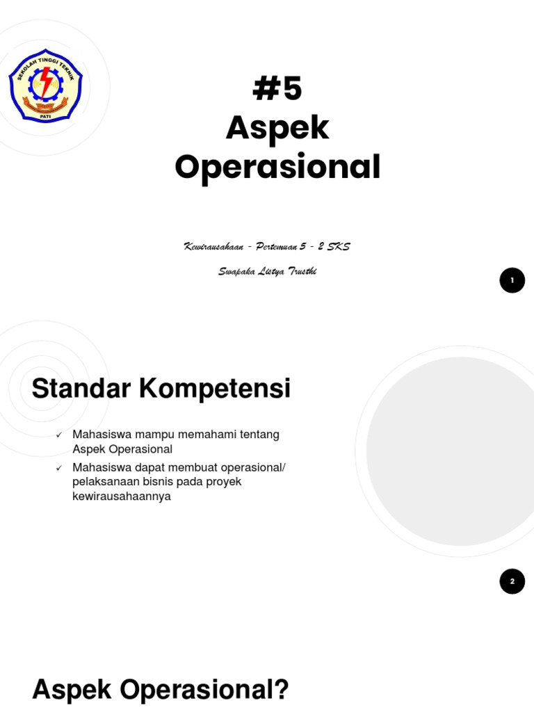 Operational Aspects of Entrepreneurship | PDF