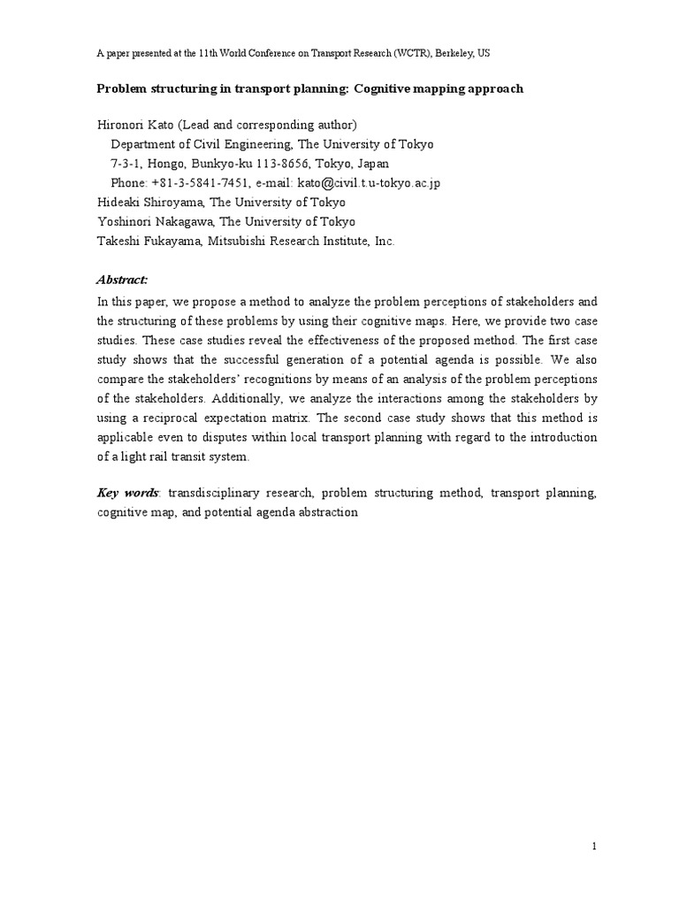 Viewpoint Example in Case Study | PDF | Transport | Road Transport
