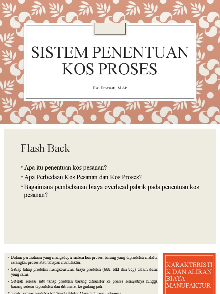 Perbandingan Kos Proses dan Pesanan | PDF