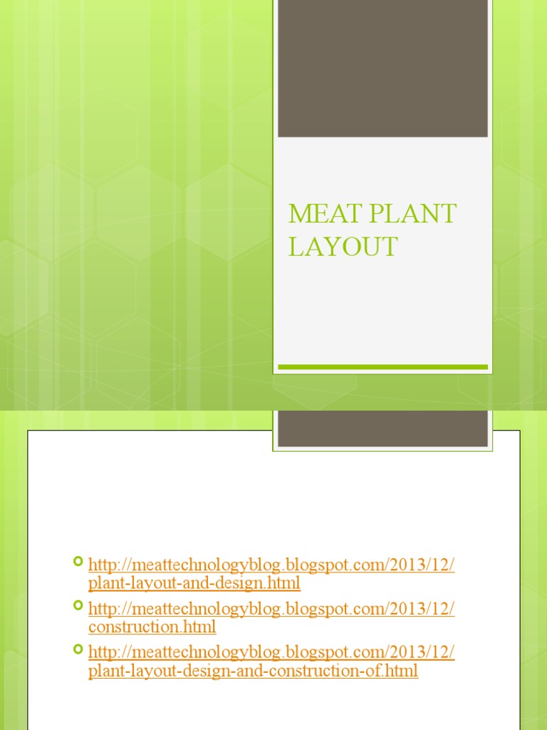 MEAT PLANT LAYOUT - Additional Reference, Poultry | PDF ...